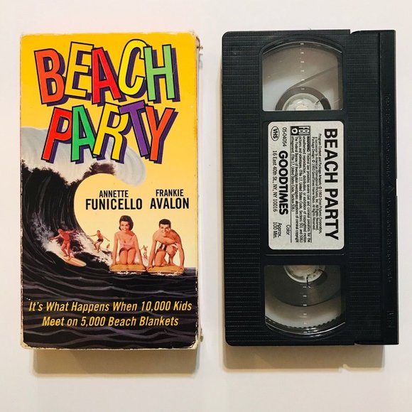 Media | Beach Party Annette Funicello Frankie Avalon Vhs | Poshmark
